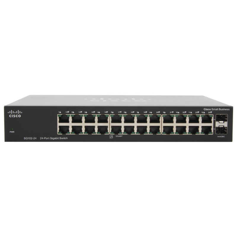 Cisco SG102-24 24 Ports Ethernet Switch Mini-GBIC. Refurbished