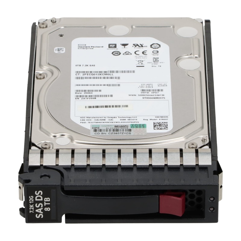 HPE 8TB 7.2K RPM SAS 12GBPS LFF DS Midline Hard Drive New