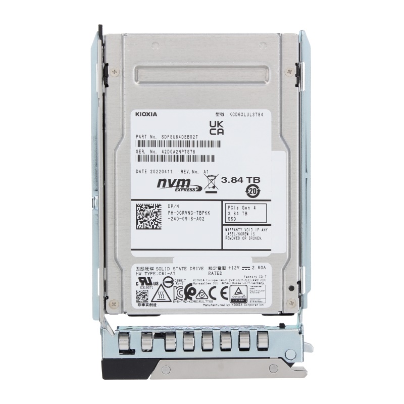 Dell 8W2G5 PCIE 3.84TB BICS Flash Read Intensive SSD. New